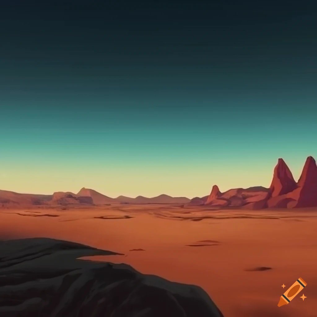 Alien landscape desert on Craiyon