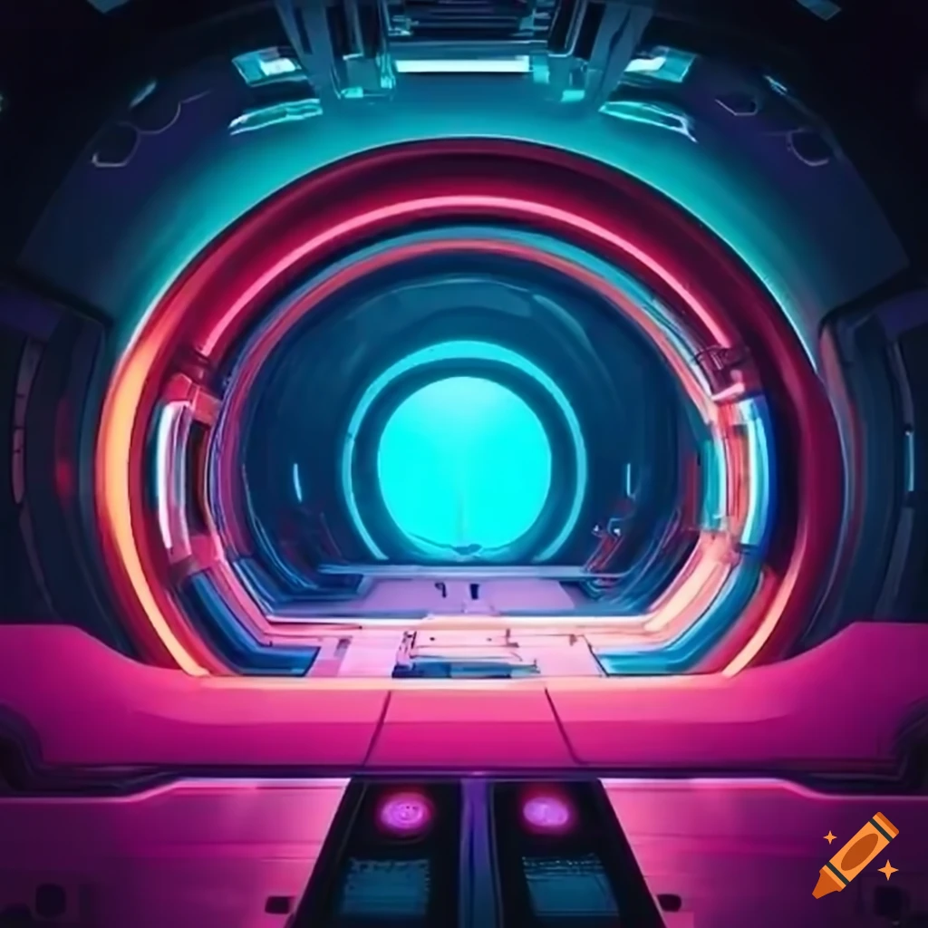 Kidcore sci-fi hyperloop station