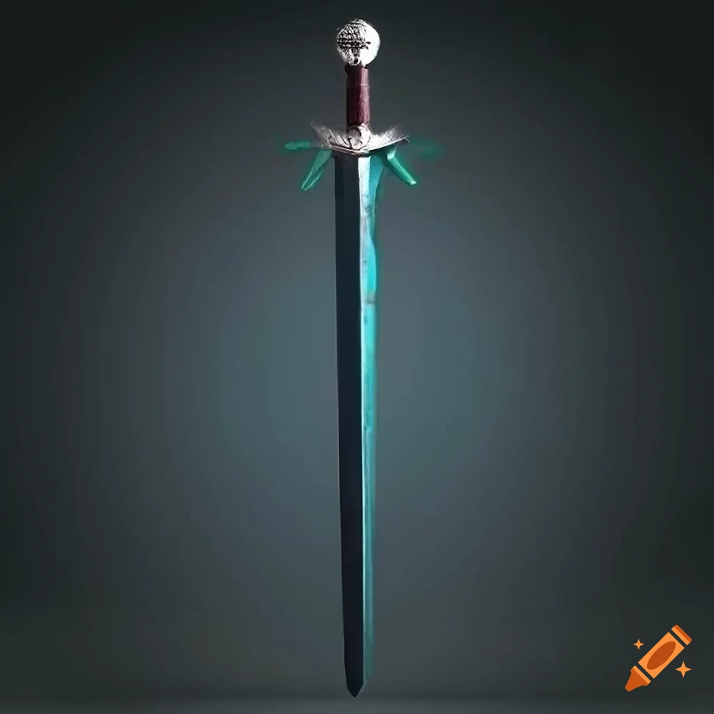 Tough dark metal material Double-edged great sword and evenly shaped ...