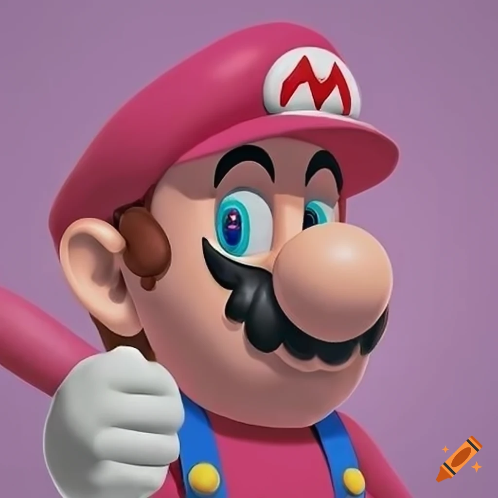 Pink mario game on Craiyon