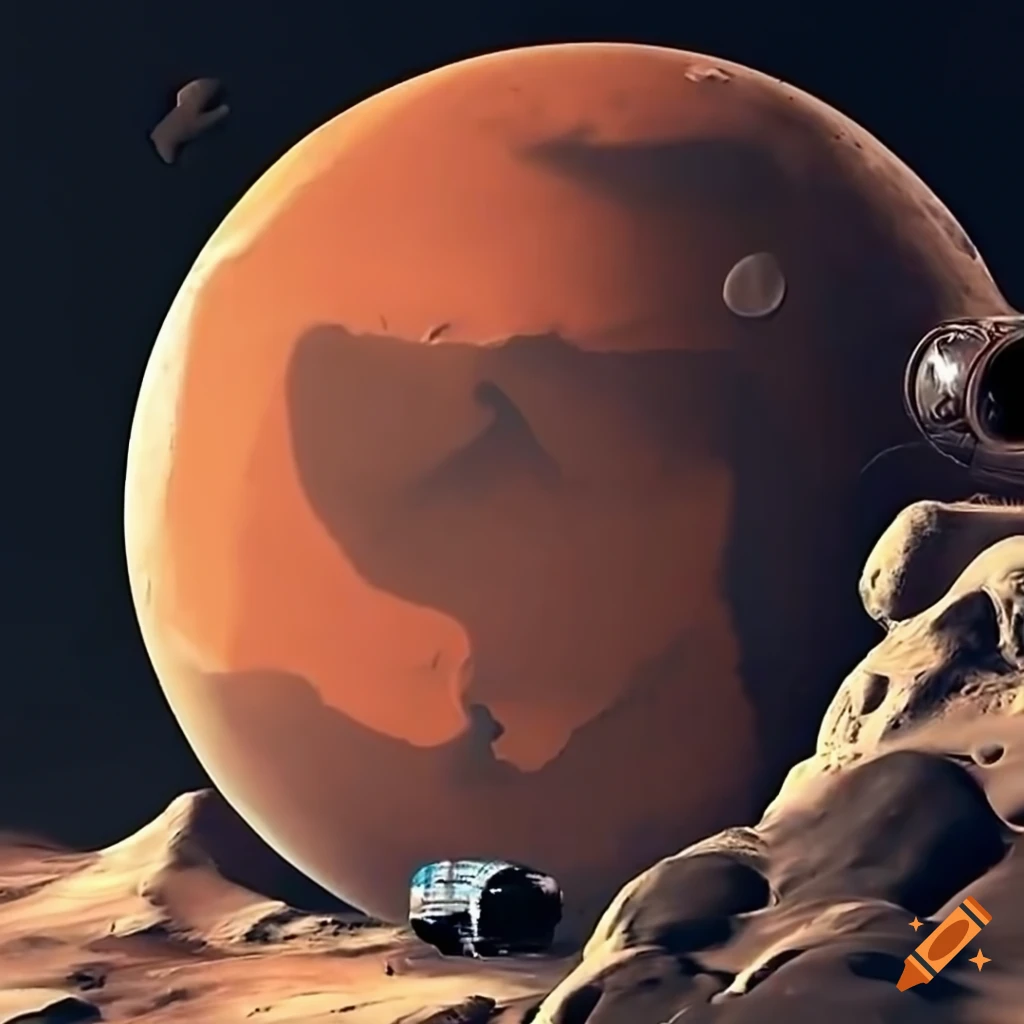 Astronaut exploring the mariner valley on mars on Craiyon