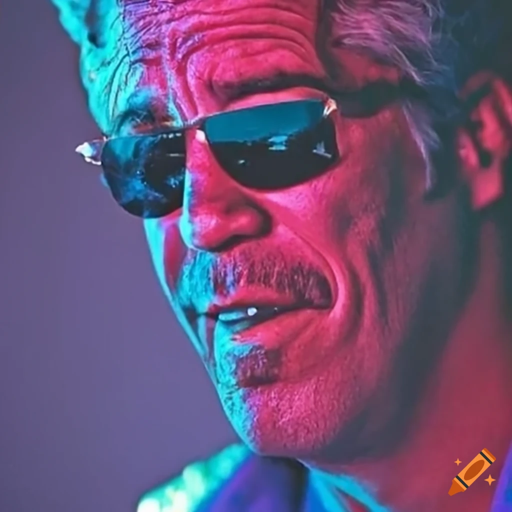 Jeffrey Epstein wearing sunglasses and a Hawaiian shirt whilst smoking ...
