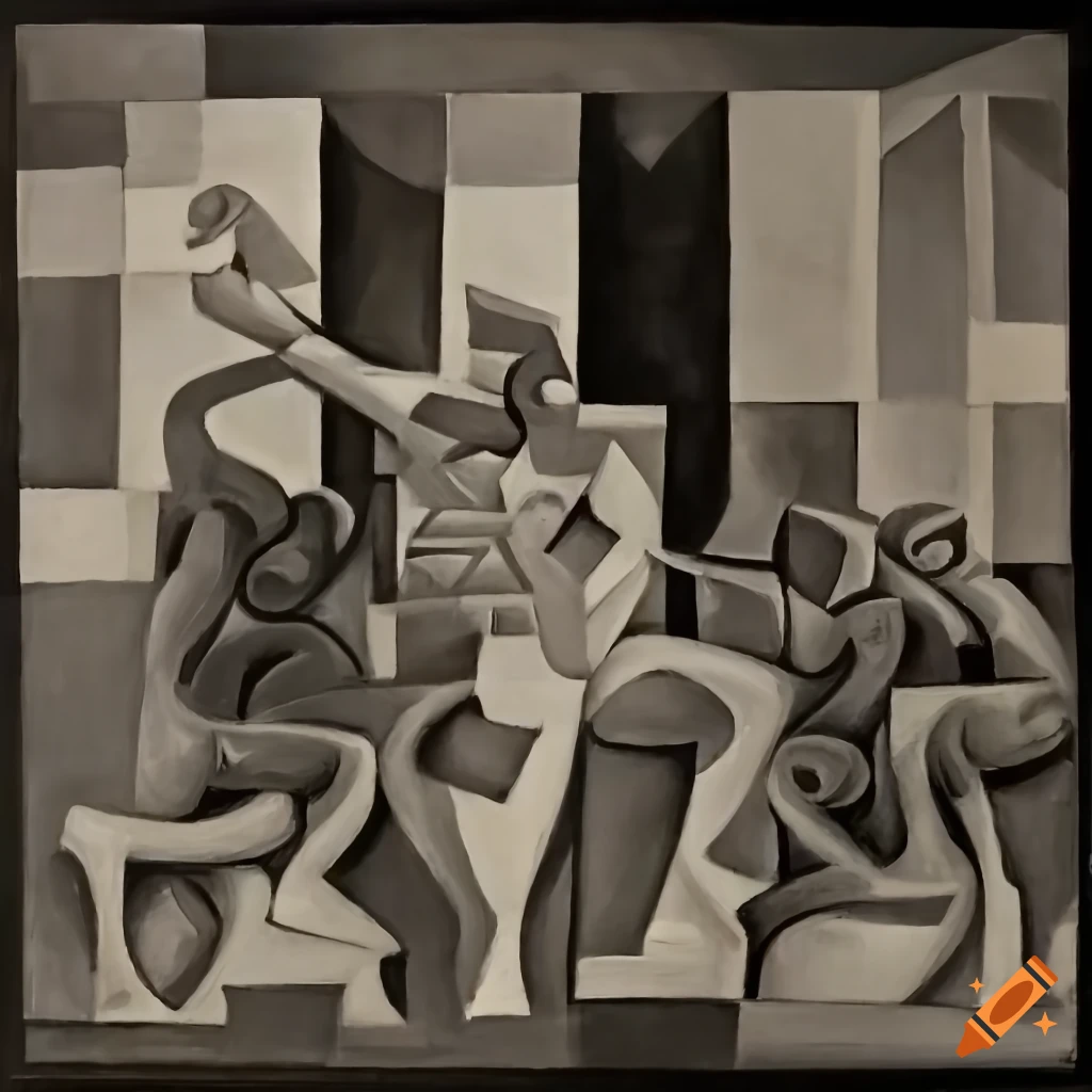 Laocoon and His Sons, in the style of Cubist paintings by Pablo Picasso ...