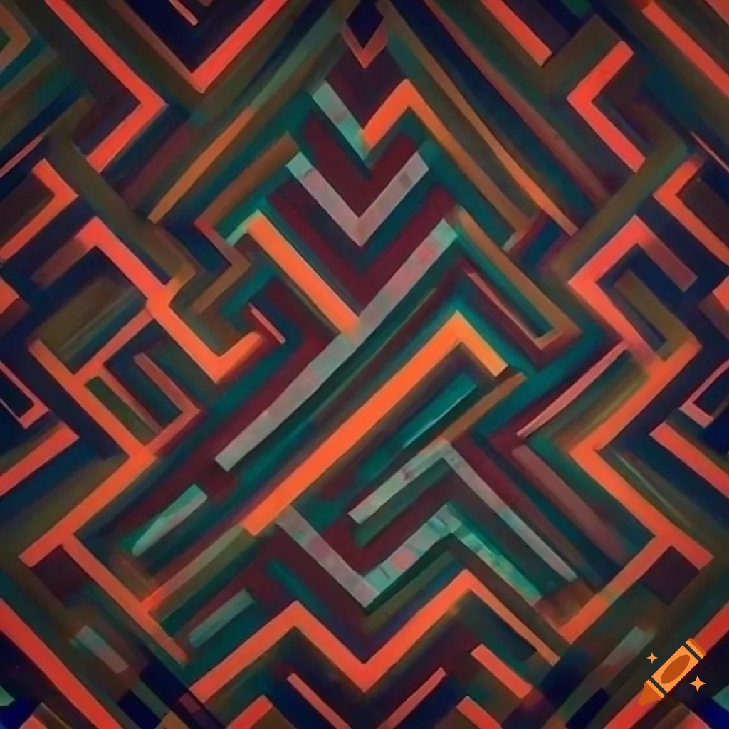 A small size geometric print with bold lines and shapes. inspirations ...