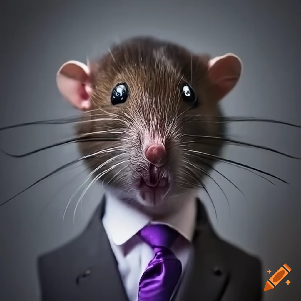Professional rat in a suit