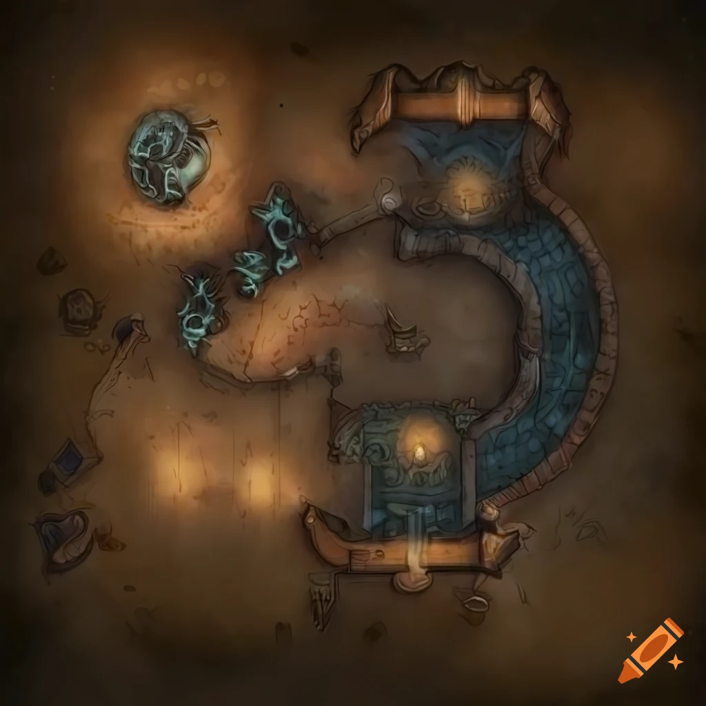 Fantasy battlemap: the fountain of regret