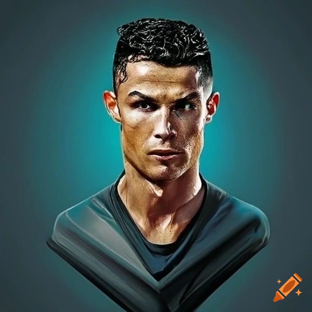Cristiano ronaldo in geometry shapes