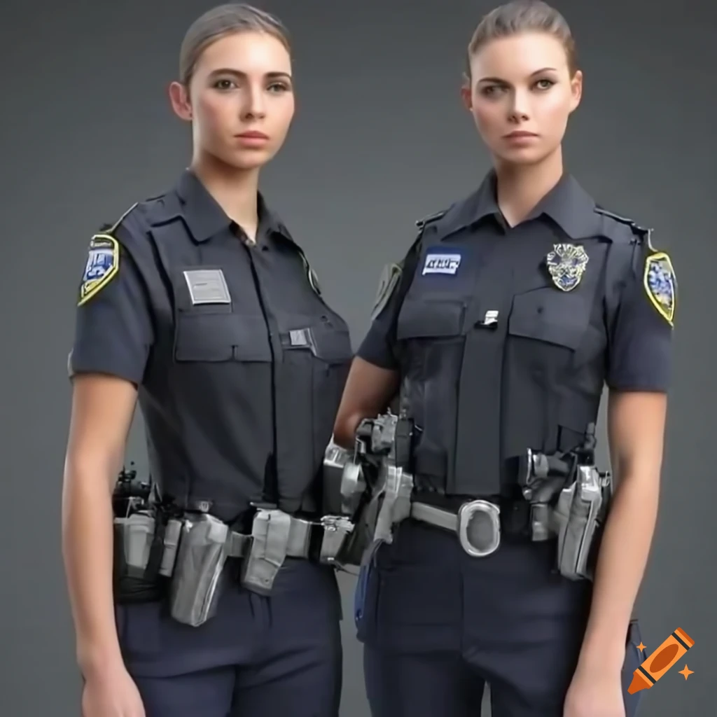 Caucasian; young; serious; modelesque; police officers ariel bellingham ...