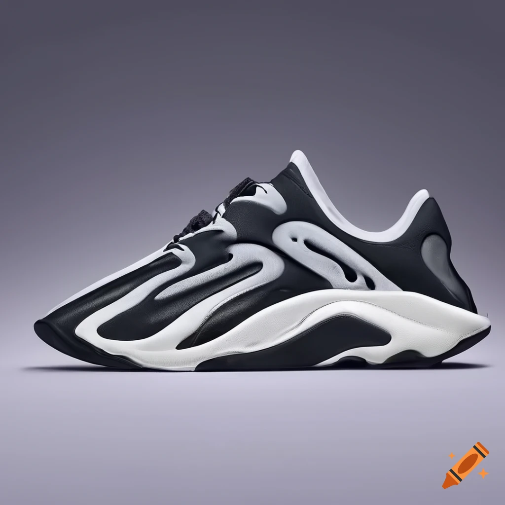 Side view. futuristic lighting blend of yeezy 380 and yeezy 700v2. slip ...
