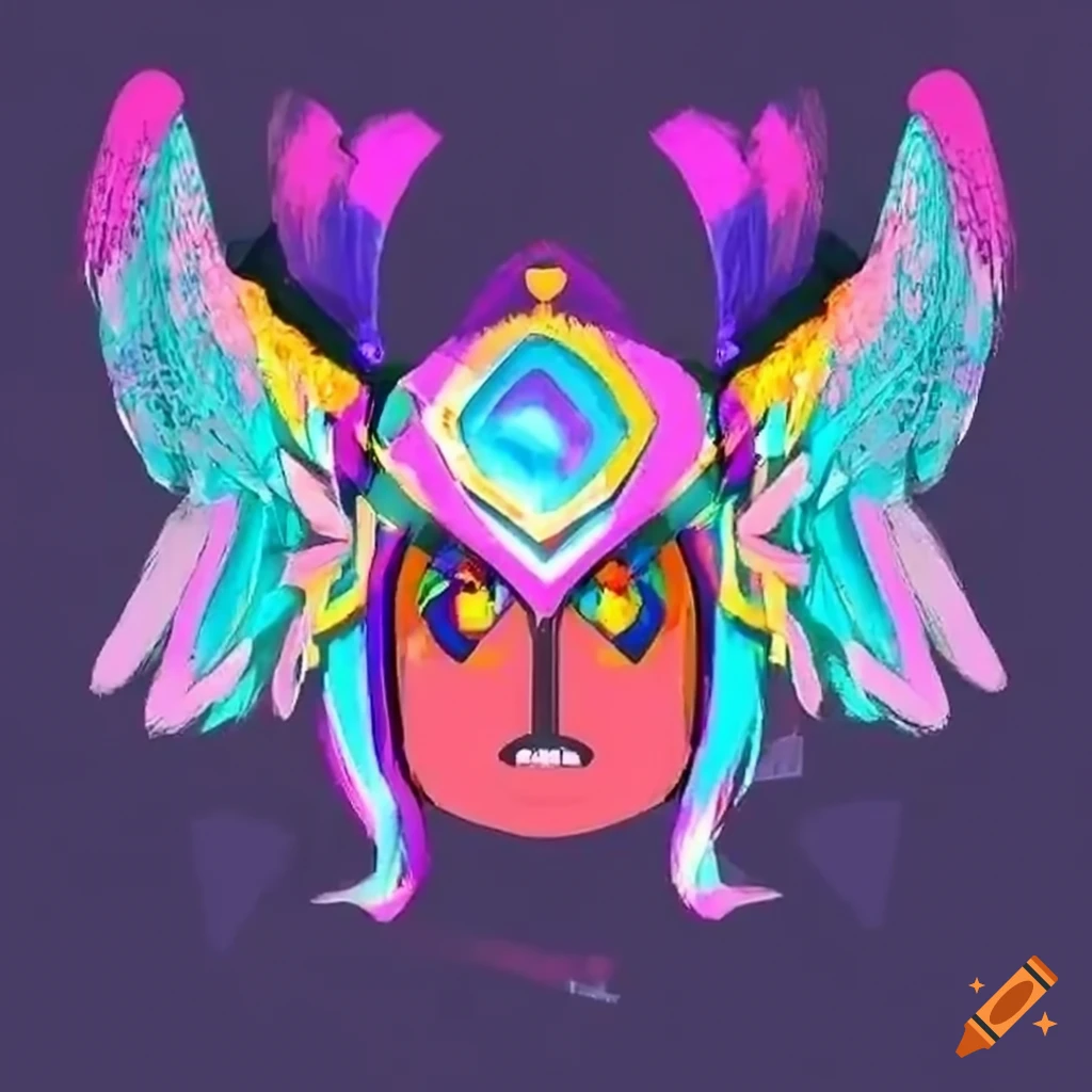 Eye-catching virtual valkyrie hat from roblox, vibrant and intricately designed on Craiyon