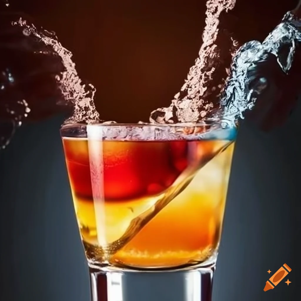 Mix of vibrant alcoholic drinks