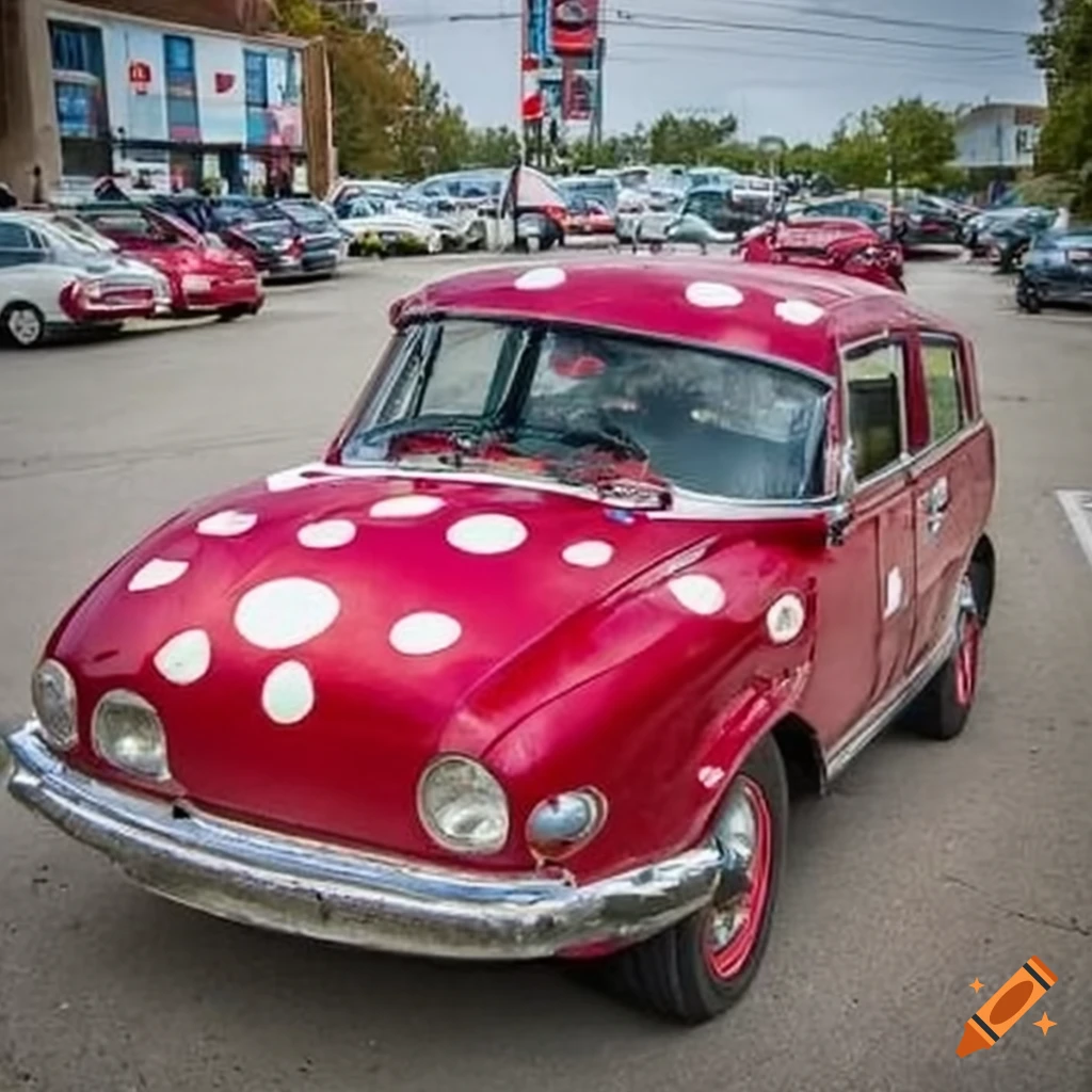 An mushroom car on Craiyon