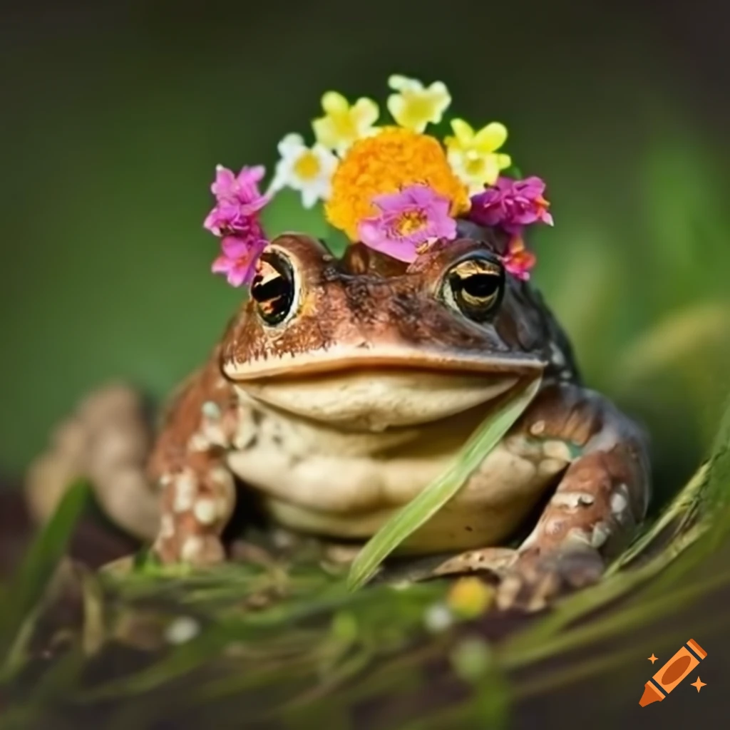 Toad with flower crown