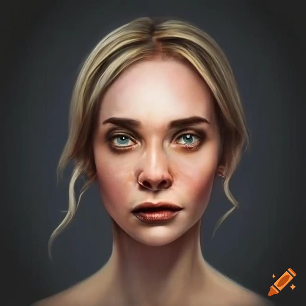 Realistic portrait of a adult woman on Craiyon