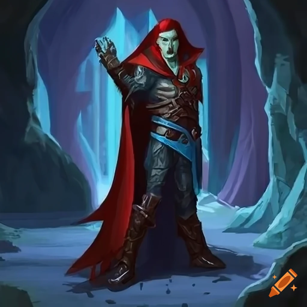 A D&D style full-body image of an intimidating vampire-like character ...