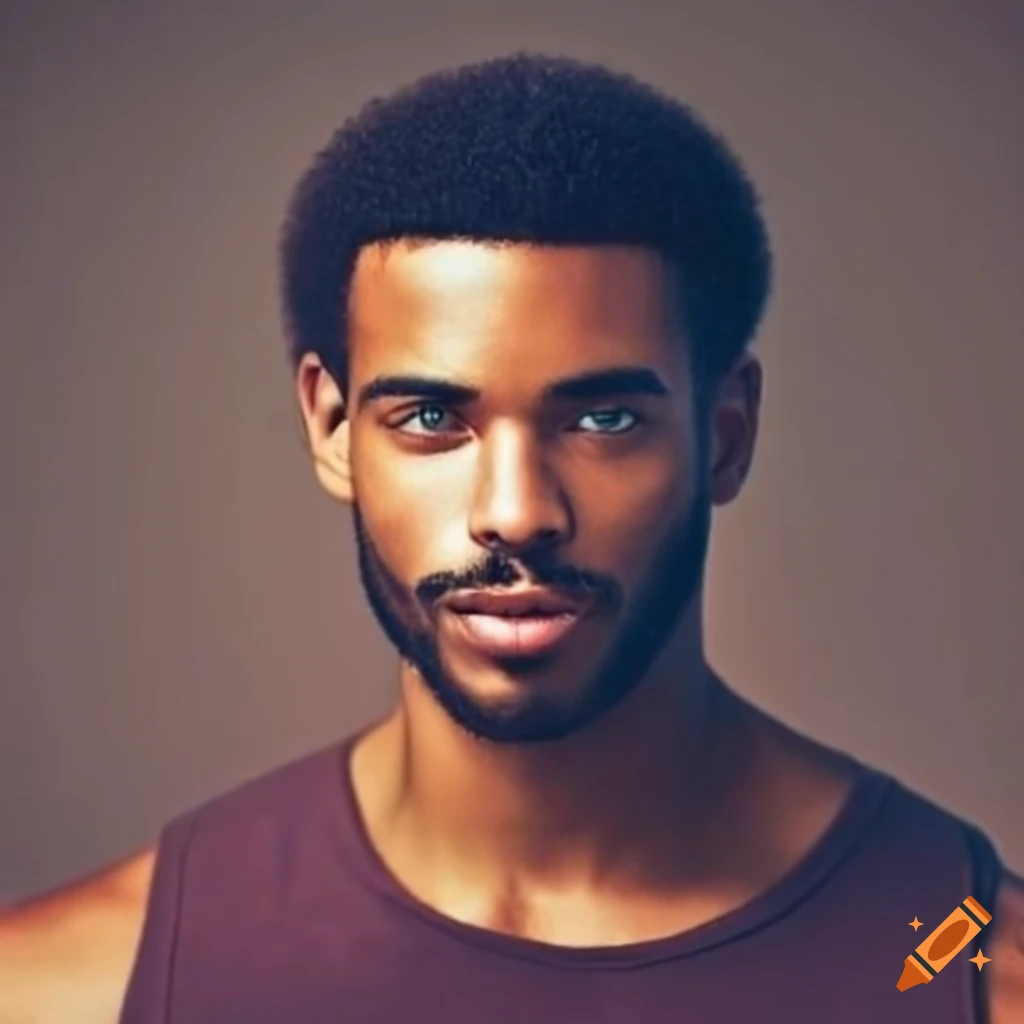 Handsome biracial man on Craiyon