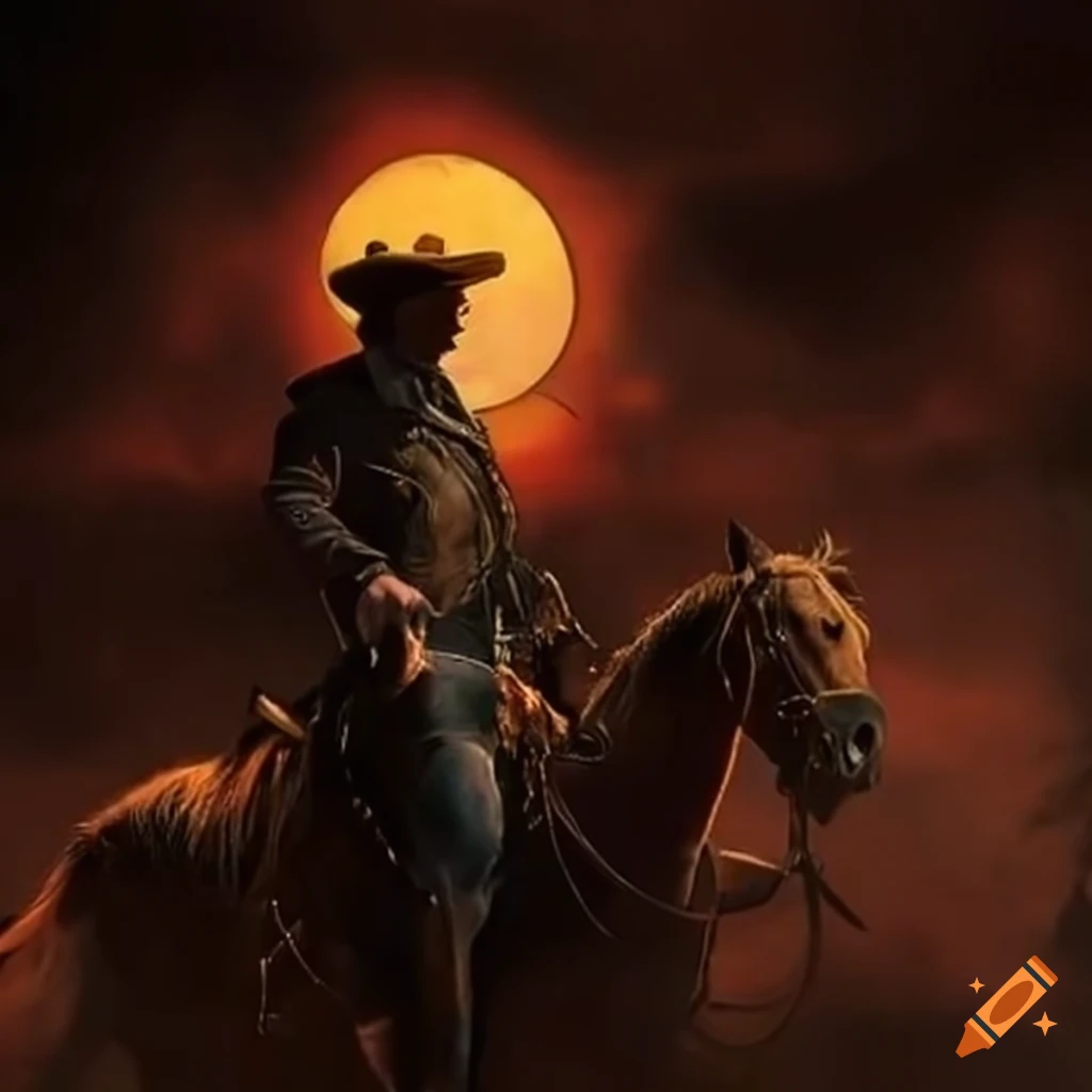 Cowboy going for his last ride on Craiyon