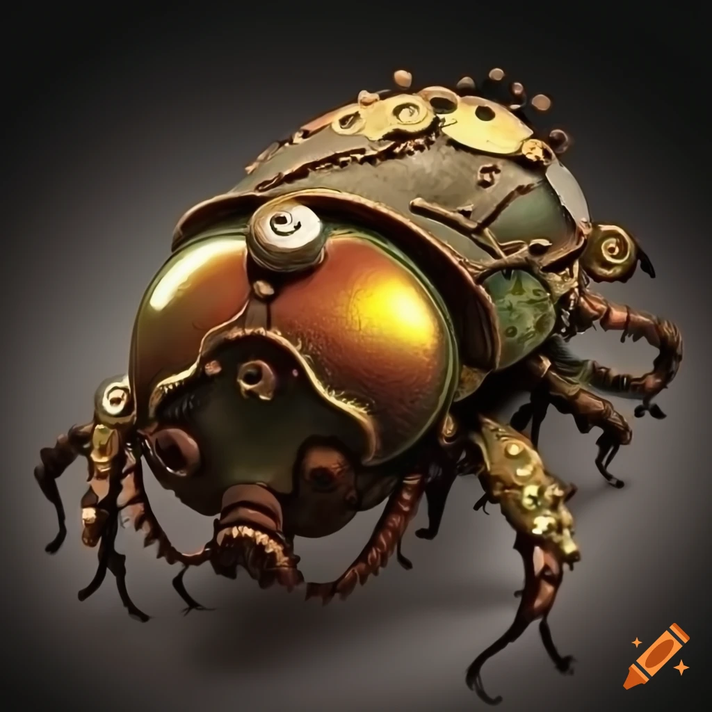 Steampunk scarab beetle