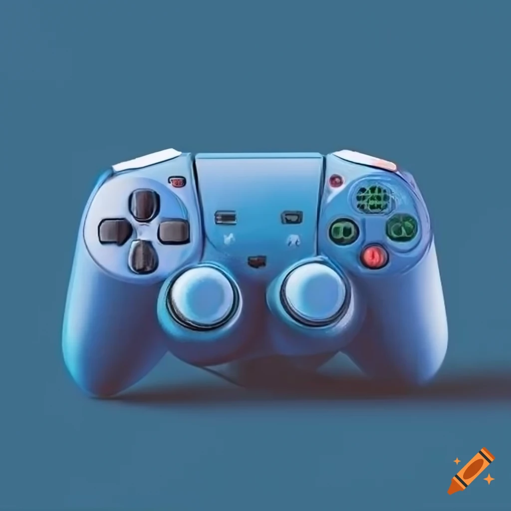 A pack of consoles in a blue canva