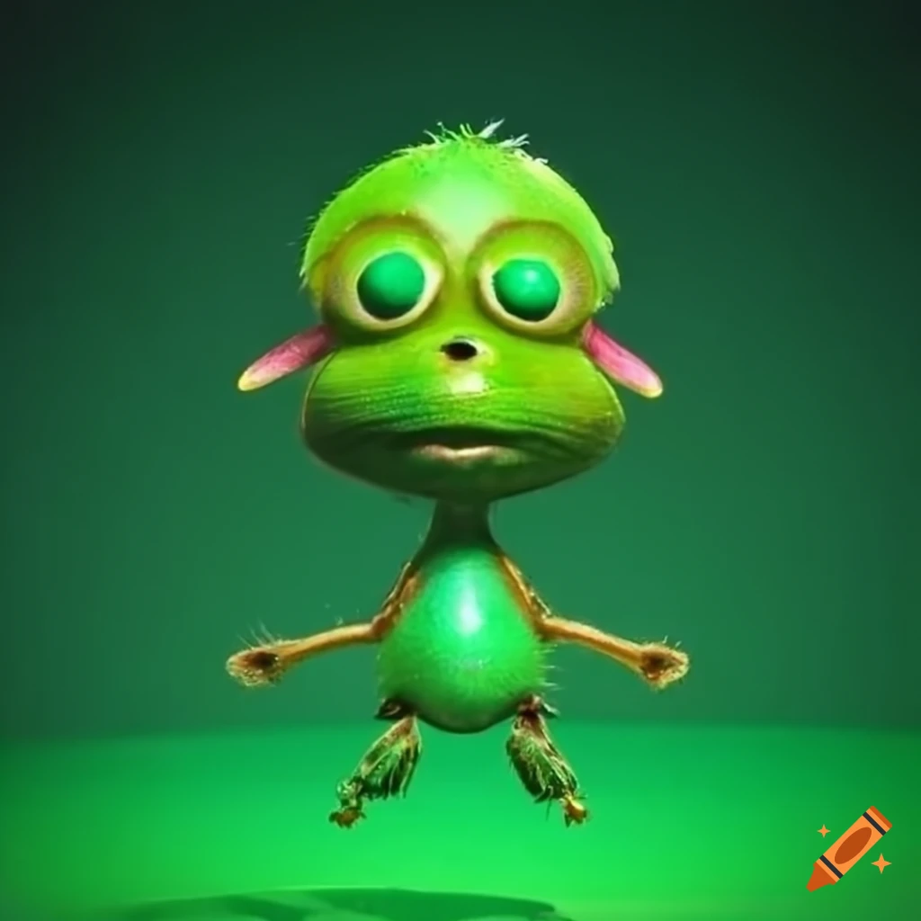 Green bonzi tree based fly with green leaf as head