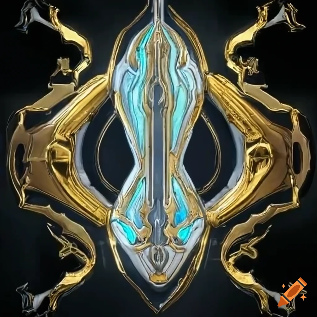 Orokin empire warframe white and gold emblem on Craiyon
