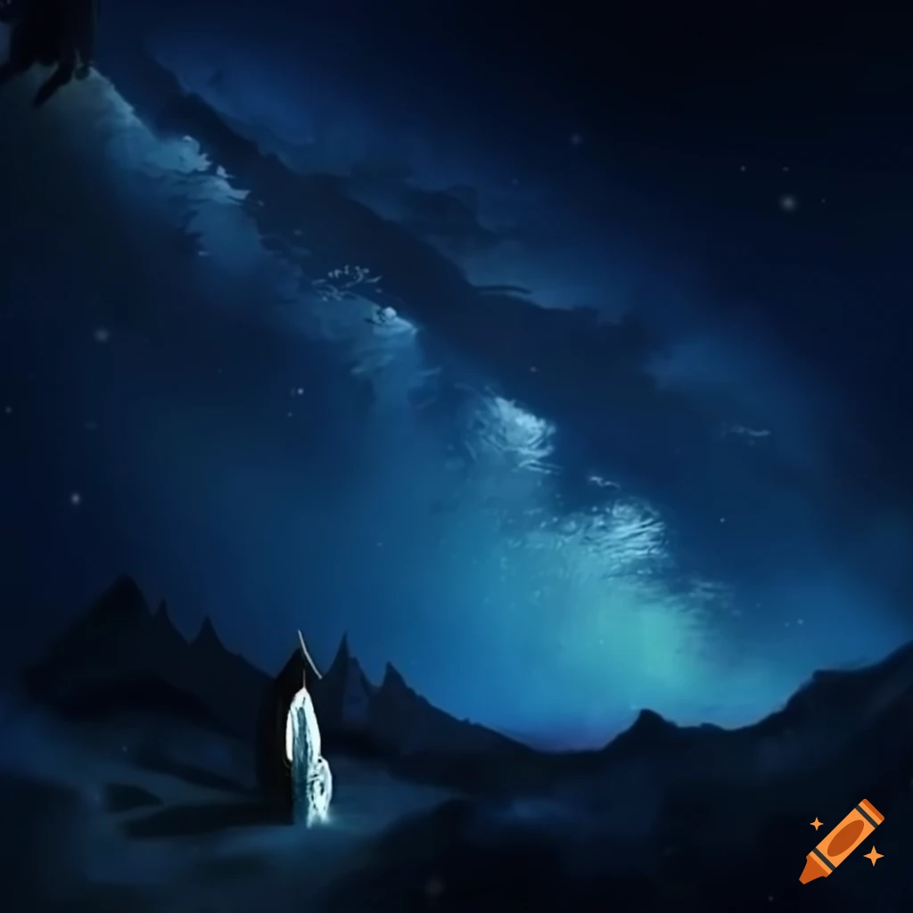 A starry medieval cryptid night on Craiyon