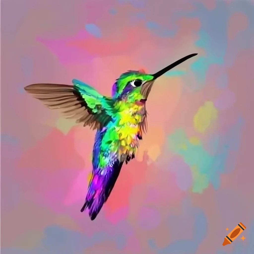 Flying Hummingbird Drawing