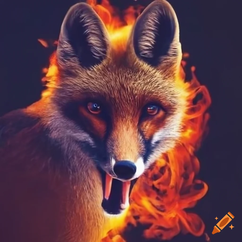 Fire water fox on Craiyon