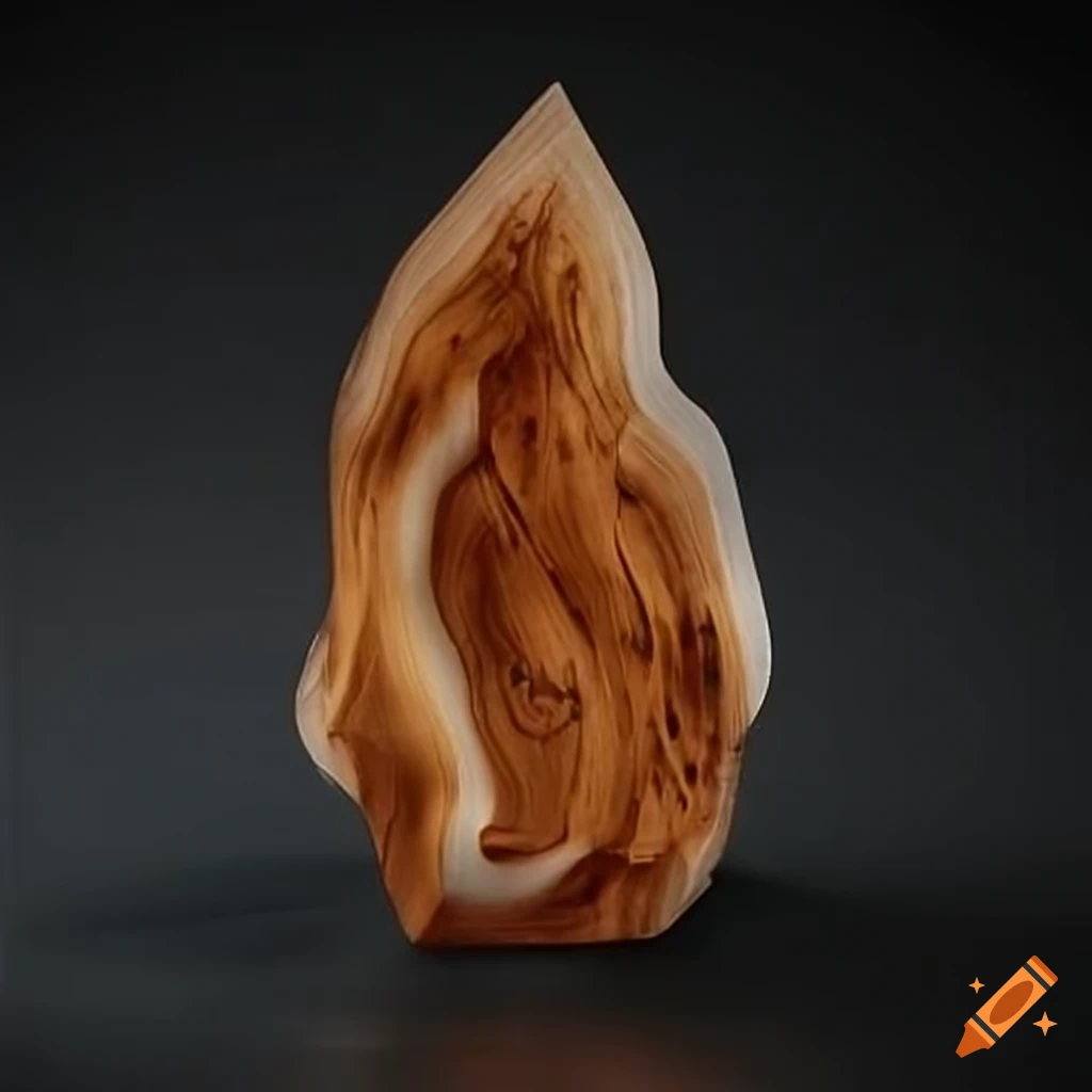 Database woodworking, wood and epoxy resin crystal forest