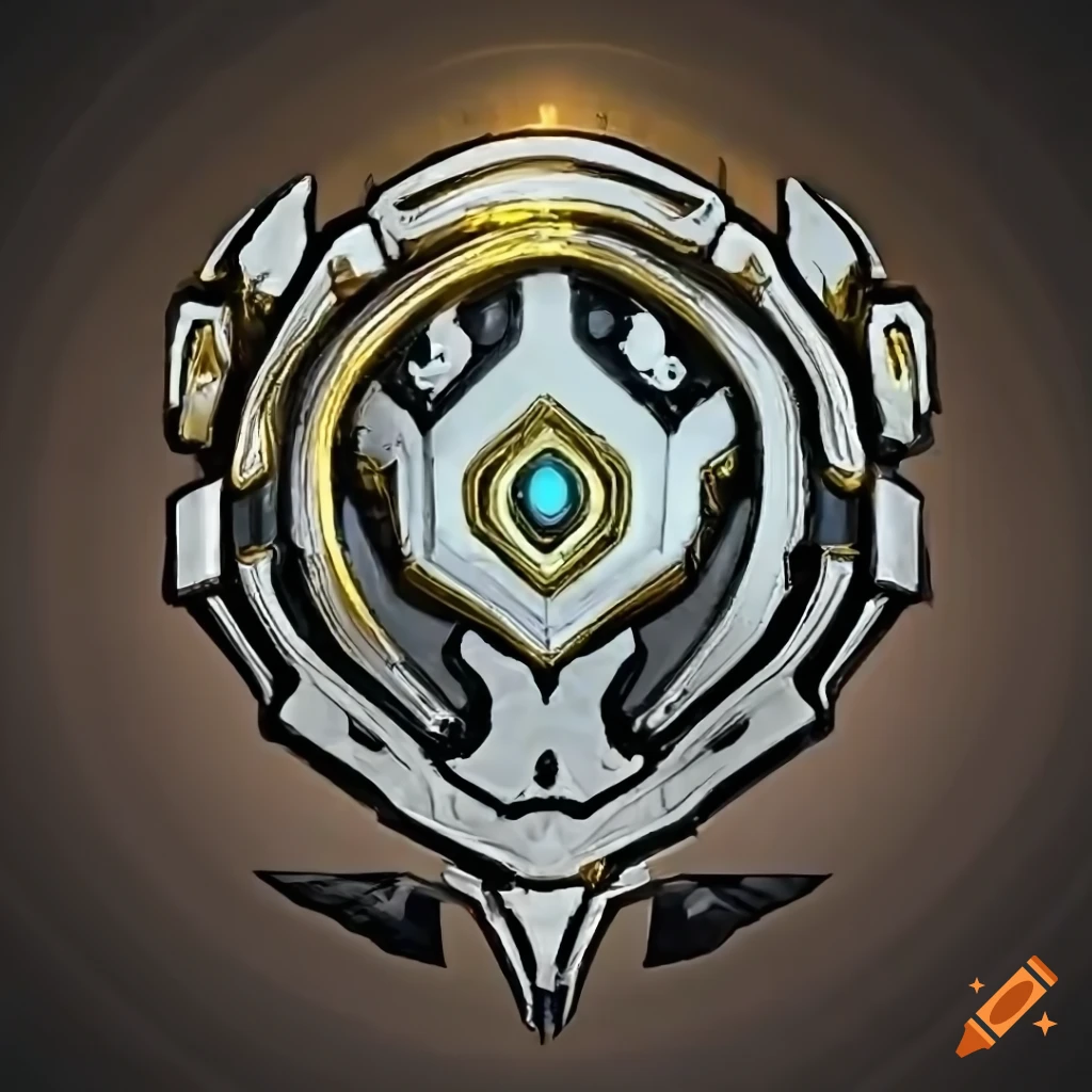 Orokin empire warframe white and gold emblem on Craiyon