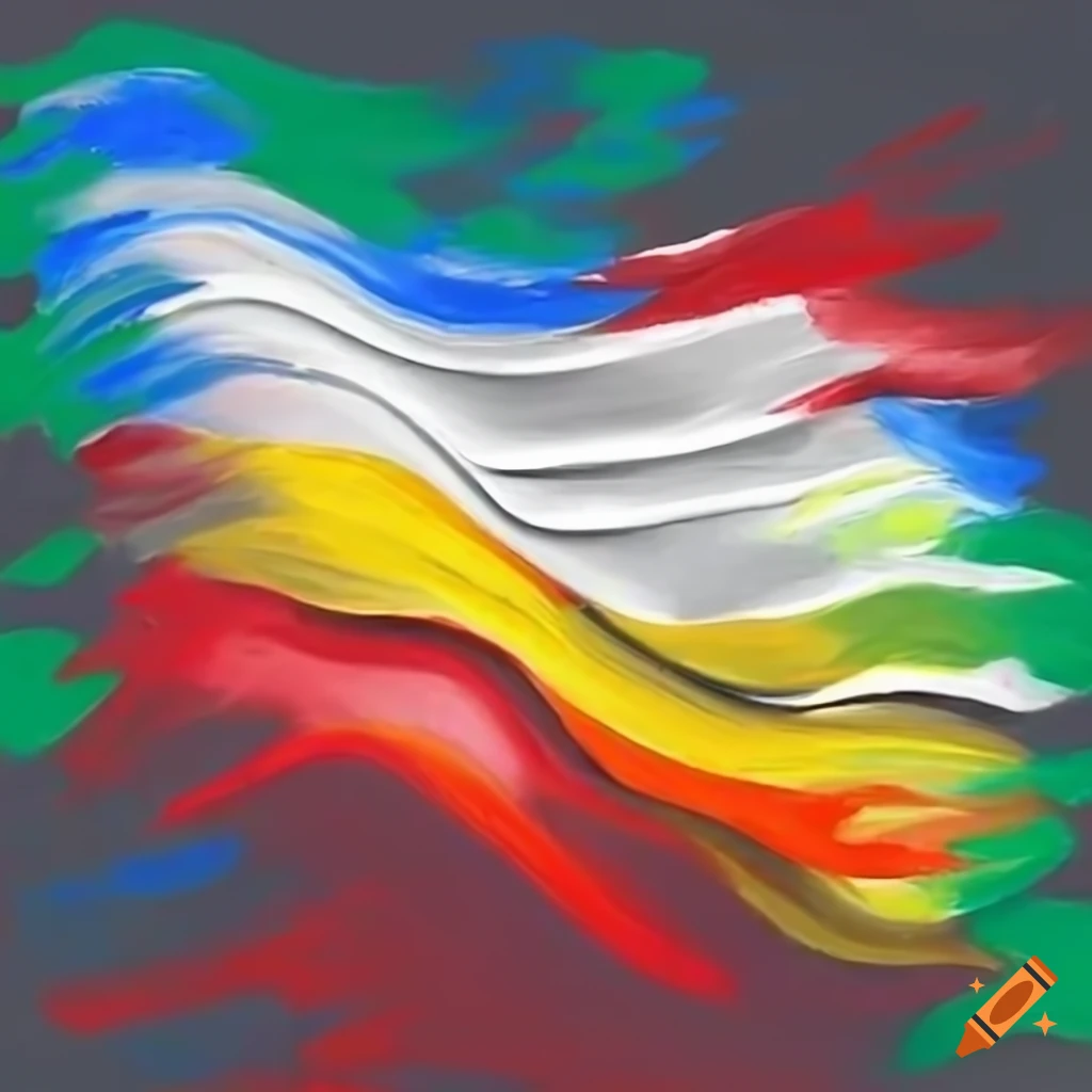 A combined wavy flag of 4 countries: uk, ireland, romania, bulgaria ...