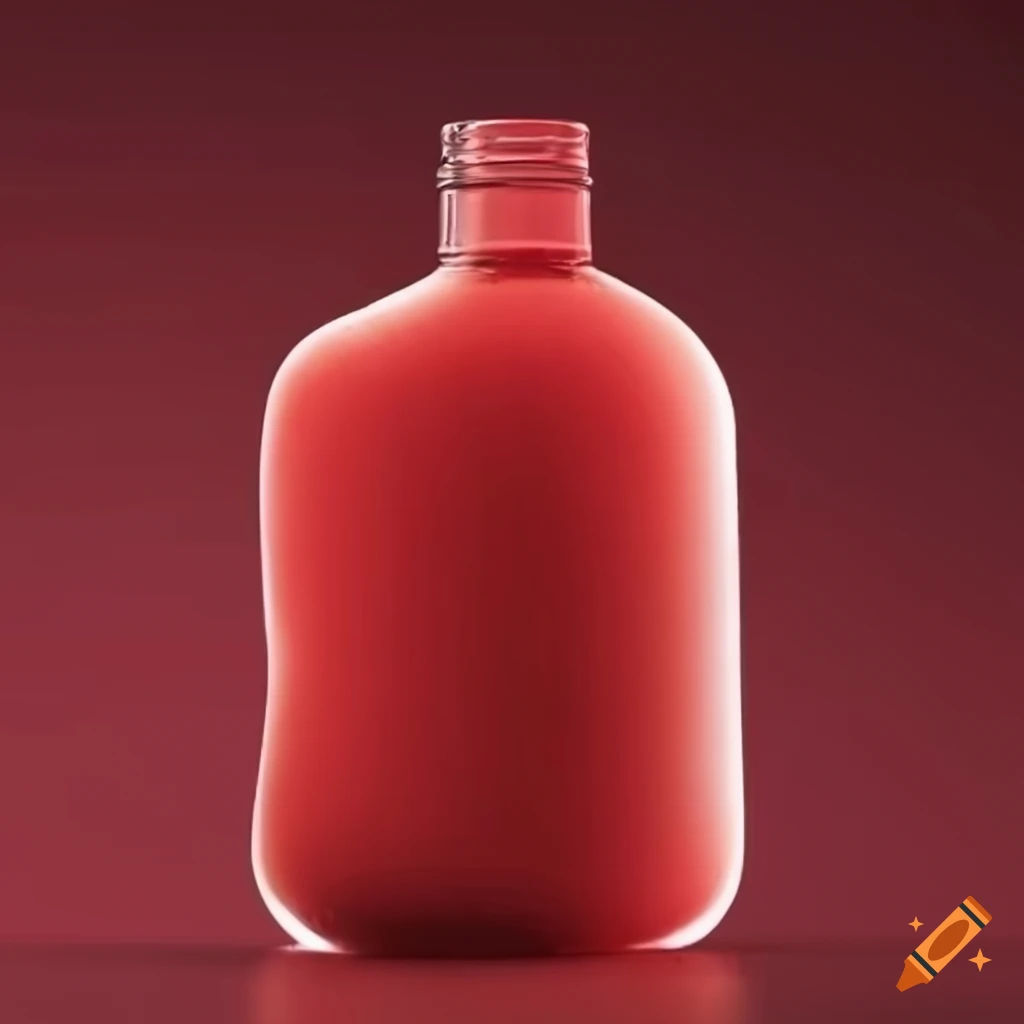 Red fluffy bottle