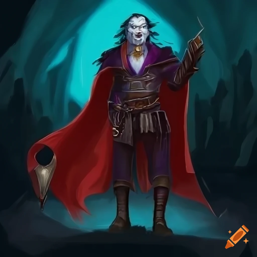 A d&d style full-body image of an intimidating vampire-like character ...