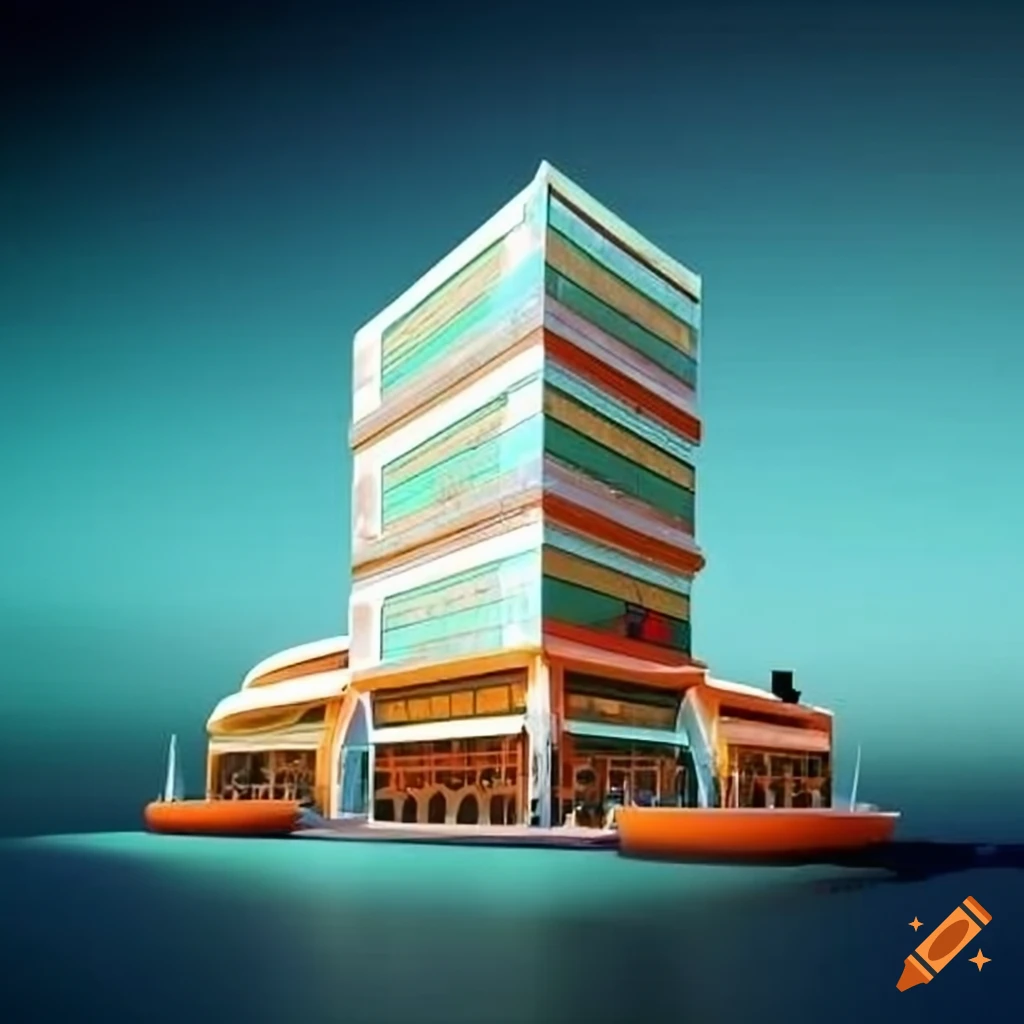 Design a 7-floor mall in hawassa, ethiopia, with a total area of 2400 ...