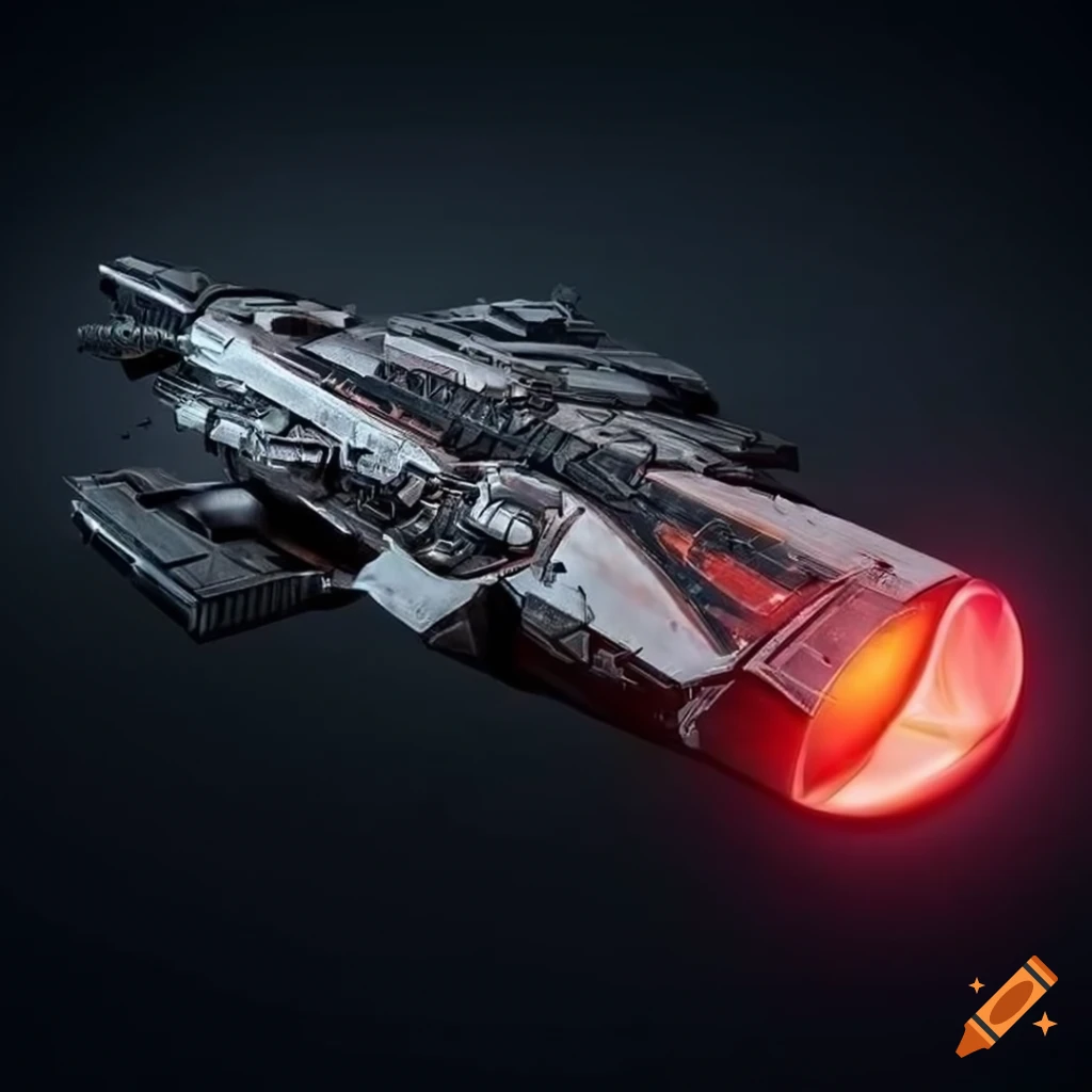 Dark battle spaceship