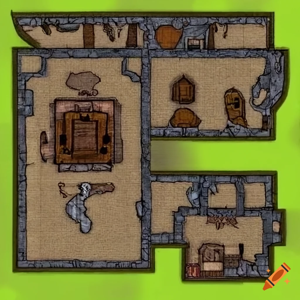 Top-down rpg game map depicting a funny magical castle with several ...