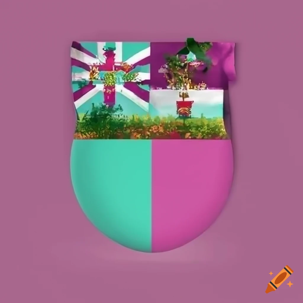 Redsign flag of bermuda with vibrant pink and turqoise colours on Craiyon