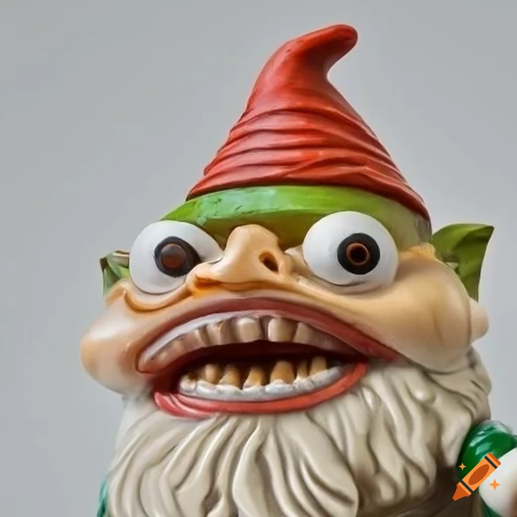 Big mouth billy bass with face of garden gnome