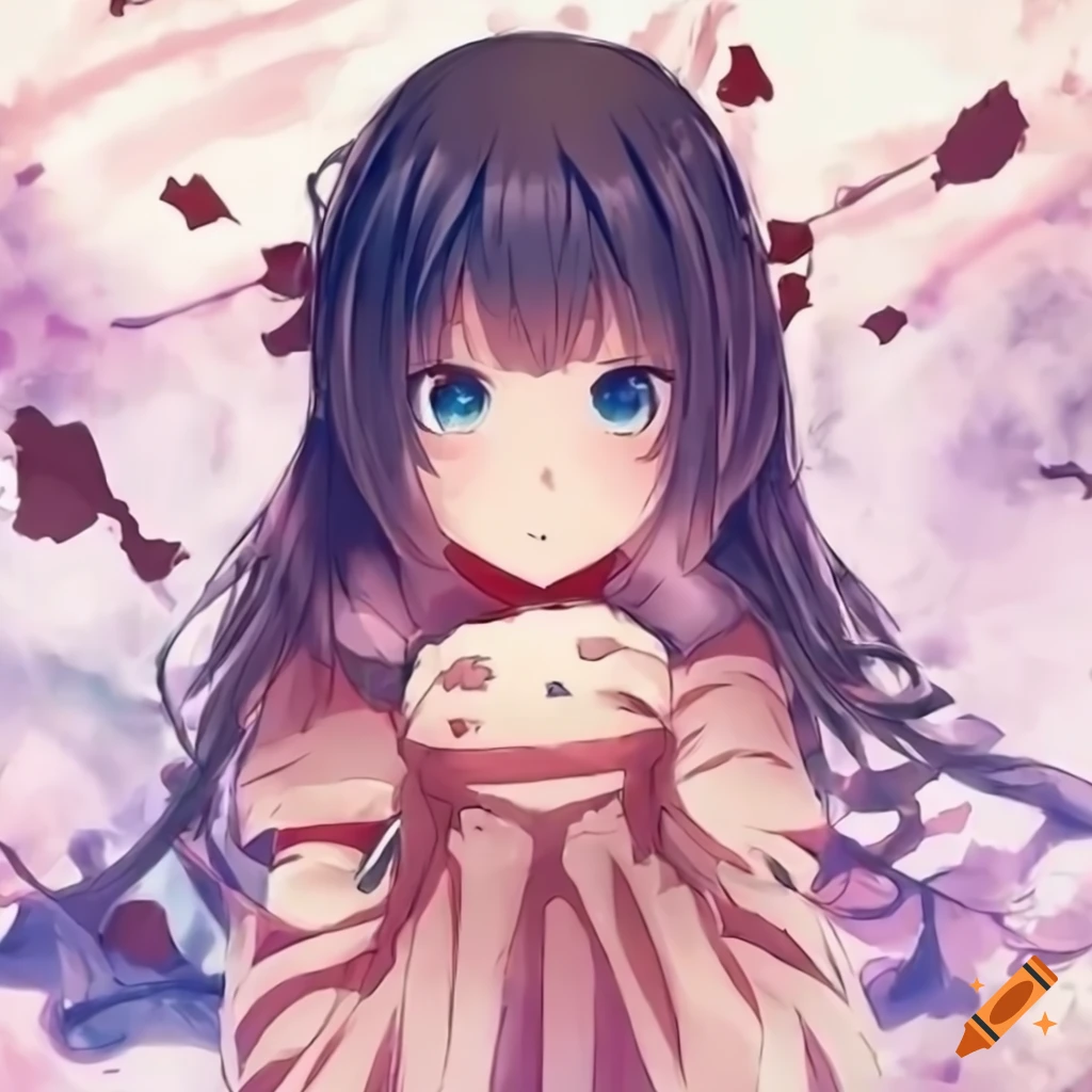 Anime character posing with innocence and a hint of curiosity