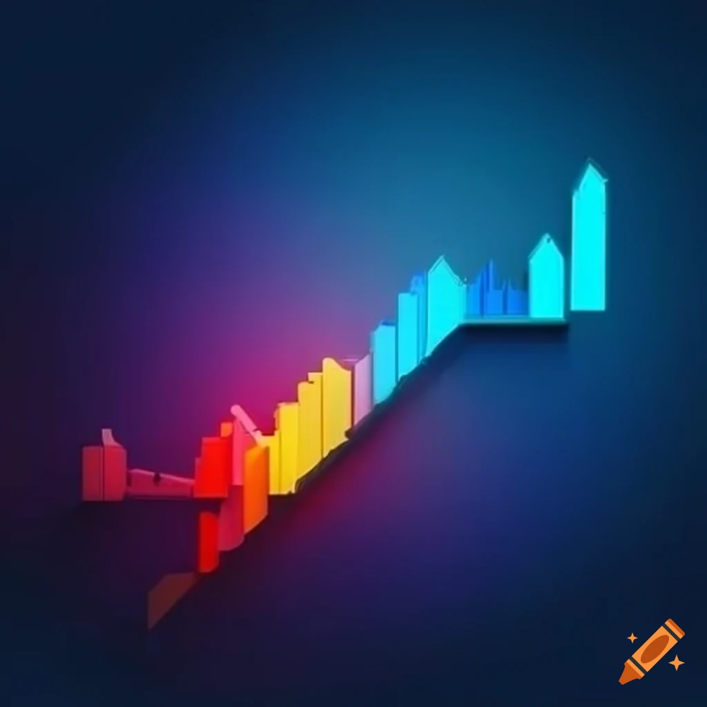 A thriving business symbolized by a soaring graph chart on Craiyon