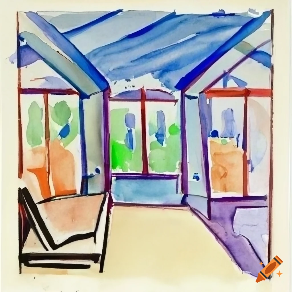 Arts district，skylight , watercolor magic，ink painting，pablo picasso ...