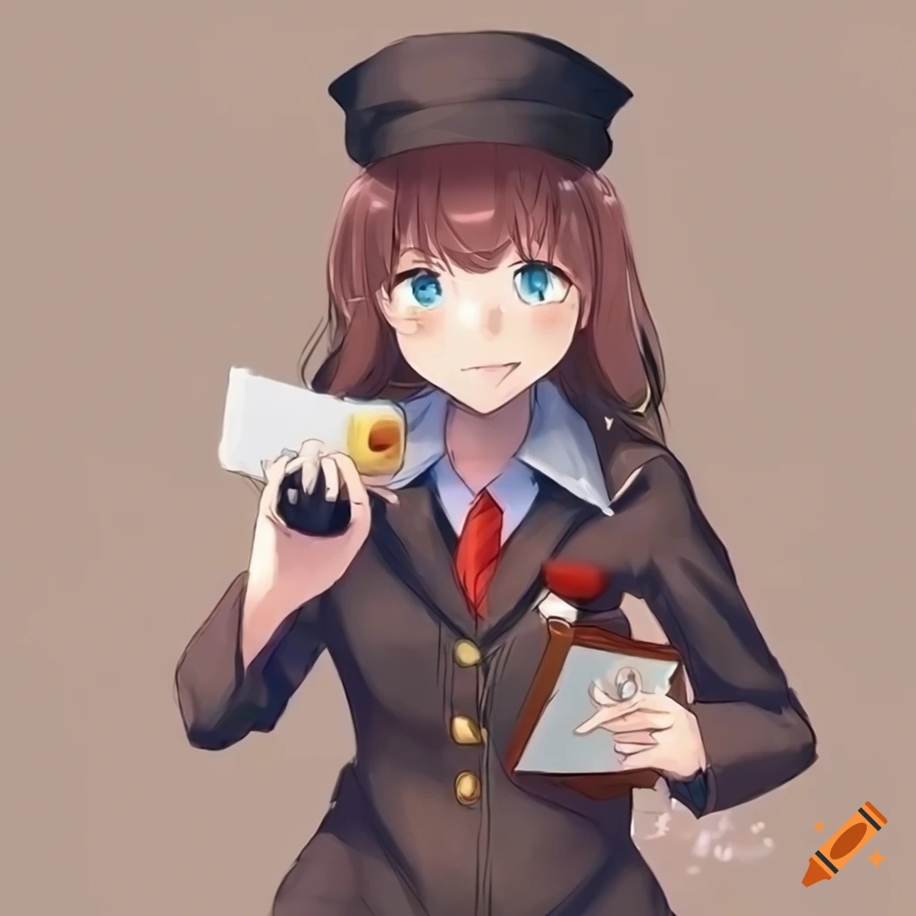 Anime style, postman girl on Craiyon