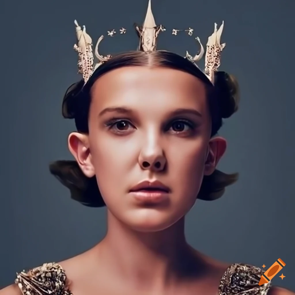 Millie bobby brown queen on Craiyon