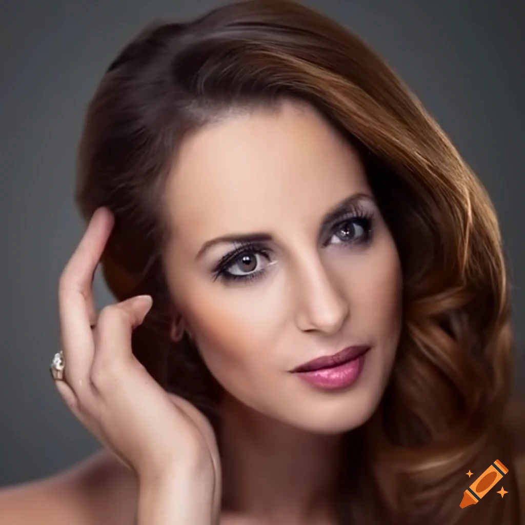 Ana Kasparian, closeup face, glamour portrait on Craiyon