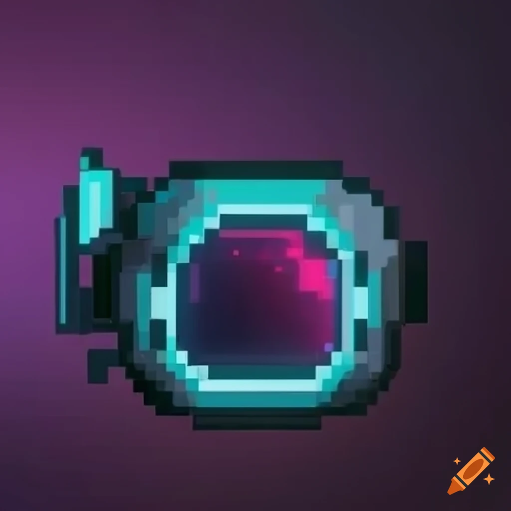 Cyberpunk pixel art goggles