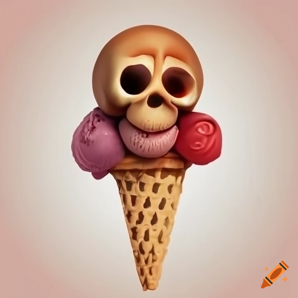 Icecream skeleton on Craiyon