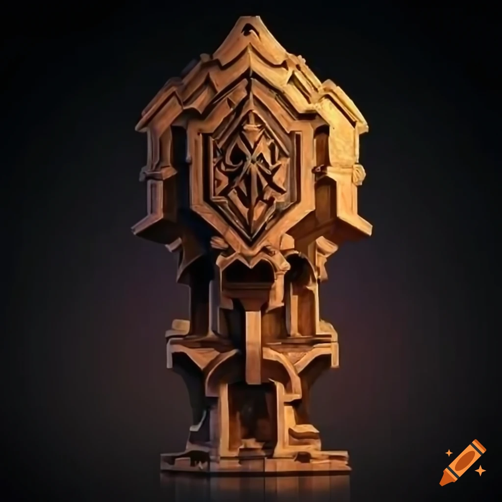 ‘Architectural Stave carving’-Style, hd Zelda game, 🔱 sculpture ...