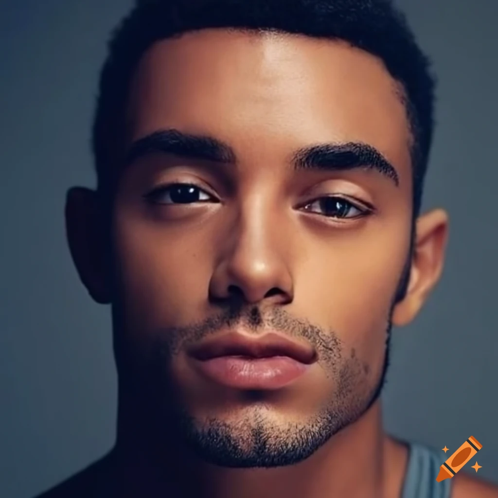 Handsome biracial man