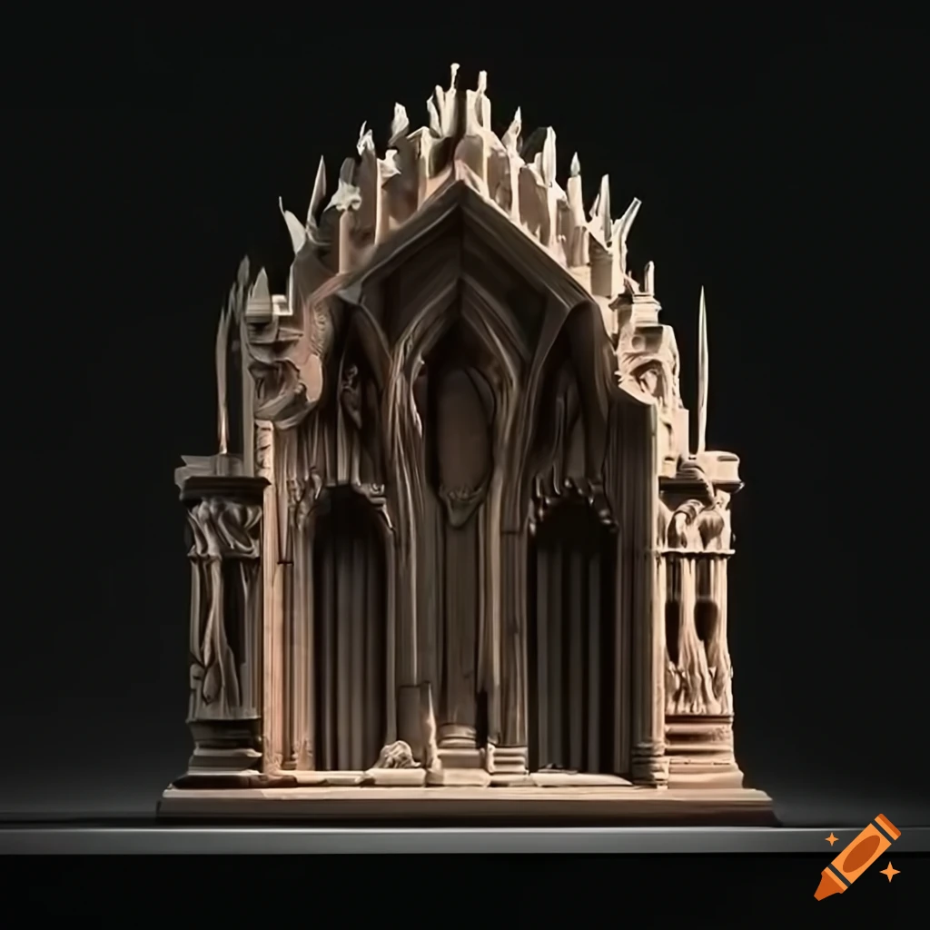 ‘Architectural Stave carving’-Style, hd layered, storyboard sculpture ...