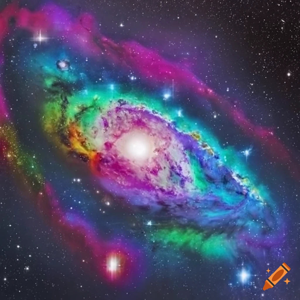 Rainbow galaxy universe on Craiyon